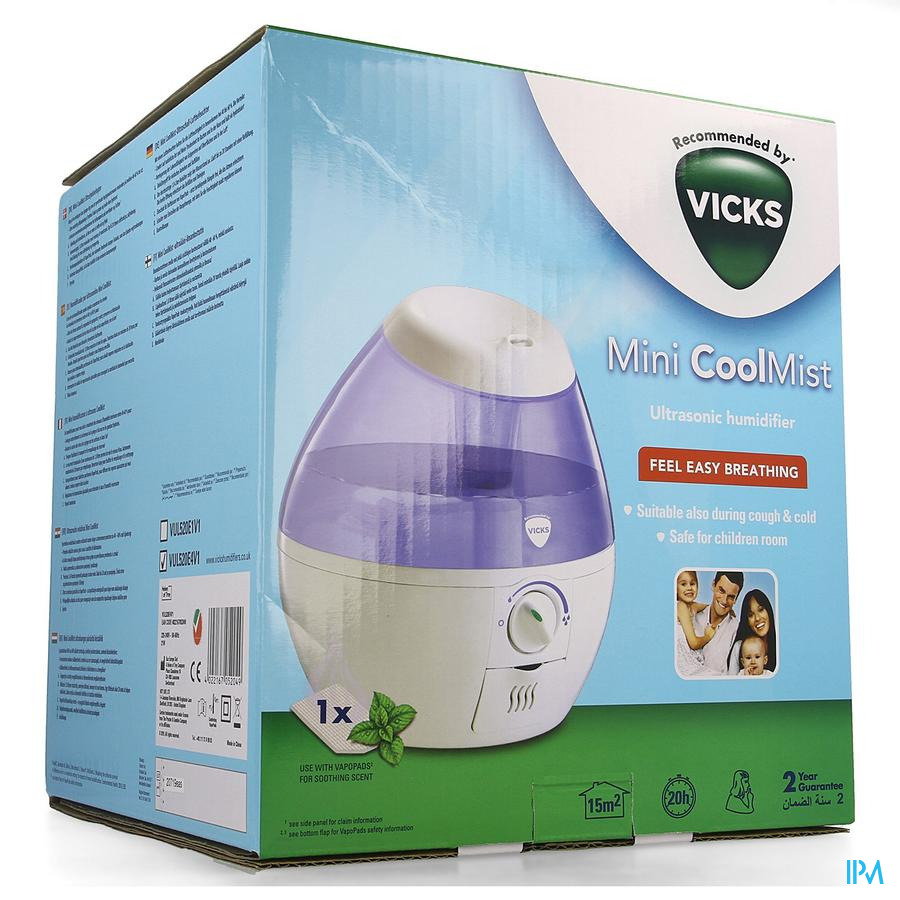 Vicks Mini Cool Mist Luchtbevocht.ultrasoon Mini - Apotheek Humblet