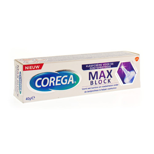 COREGA MAX BLOCK KLEEFCREME GEBITSPROTHESE 40G – Apotheek Humblet