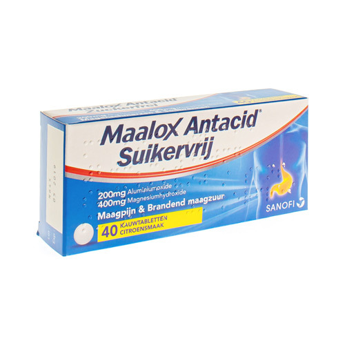 Maalox Antacid Zs Lemon 200/400mg Kauwtabl 40 Bl. – Apotheek Humblet