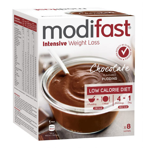 Modifast Intensive Choco Flavoured Pudding 8x55g - Apotheek Humblet