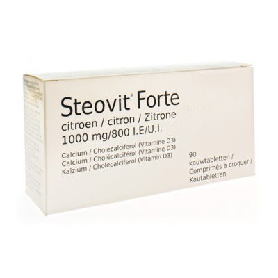 STEOVIT FORTE CITROEN 1000MG/800IE KAUWTABL 90 PIP – Apotheek Humblet