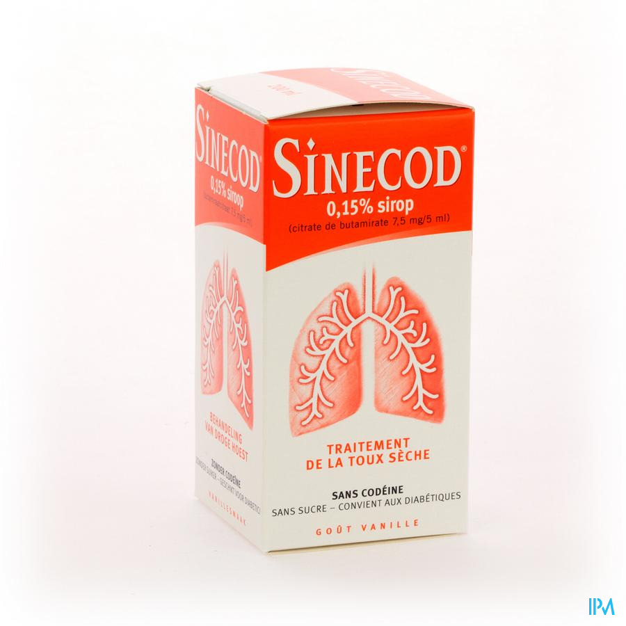 SINECOD 0,15% SIROOP 200ML - Apotheek Humblet