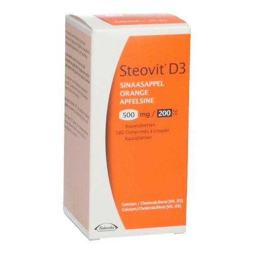 Steovit D3 Sinaas 500mg/200ie Kauwtabl 180 Flacon – Apotheek Humblet
