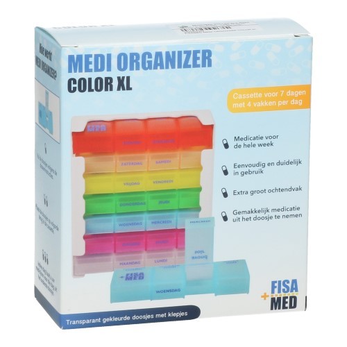 Fisamed Medi Organizer Color Xl Pillendoos Otc Sol - Apotheek Humblet